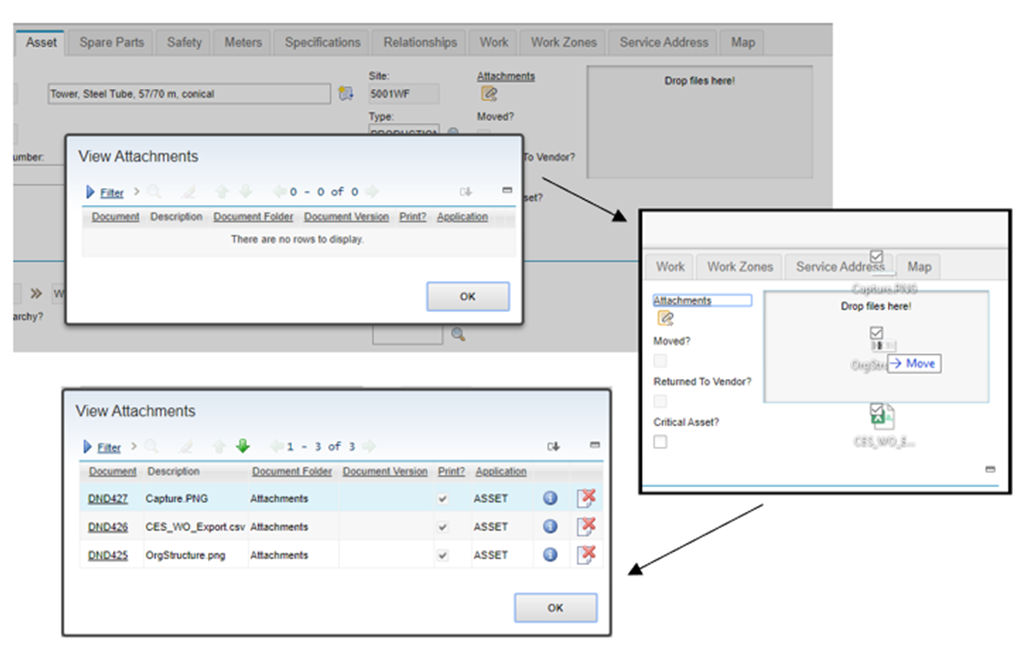 Drag and Drop Custom Control for Maximo Attachments